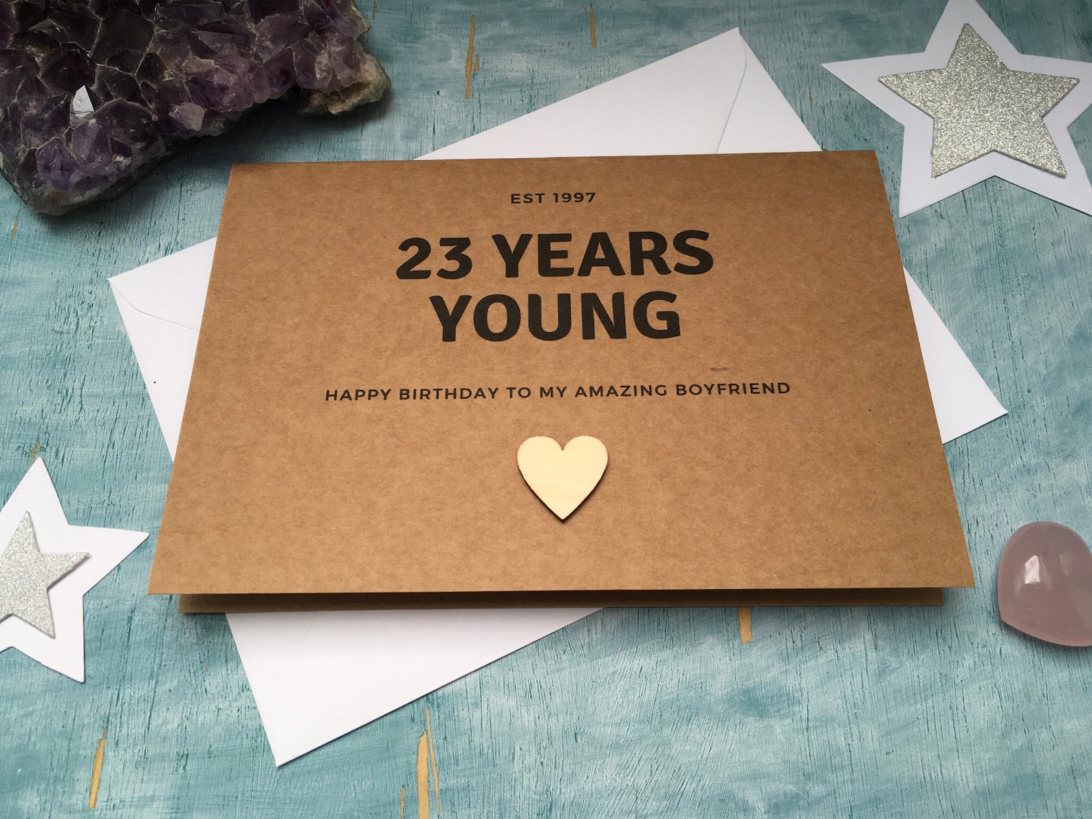 Custom 23rd birthday card 23 years young birthday adult | Etsy