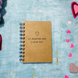 10 Reasons Why I Love You Mini Book, First Anniversary Gift Idea, Love ...