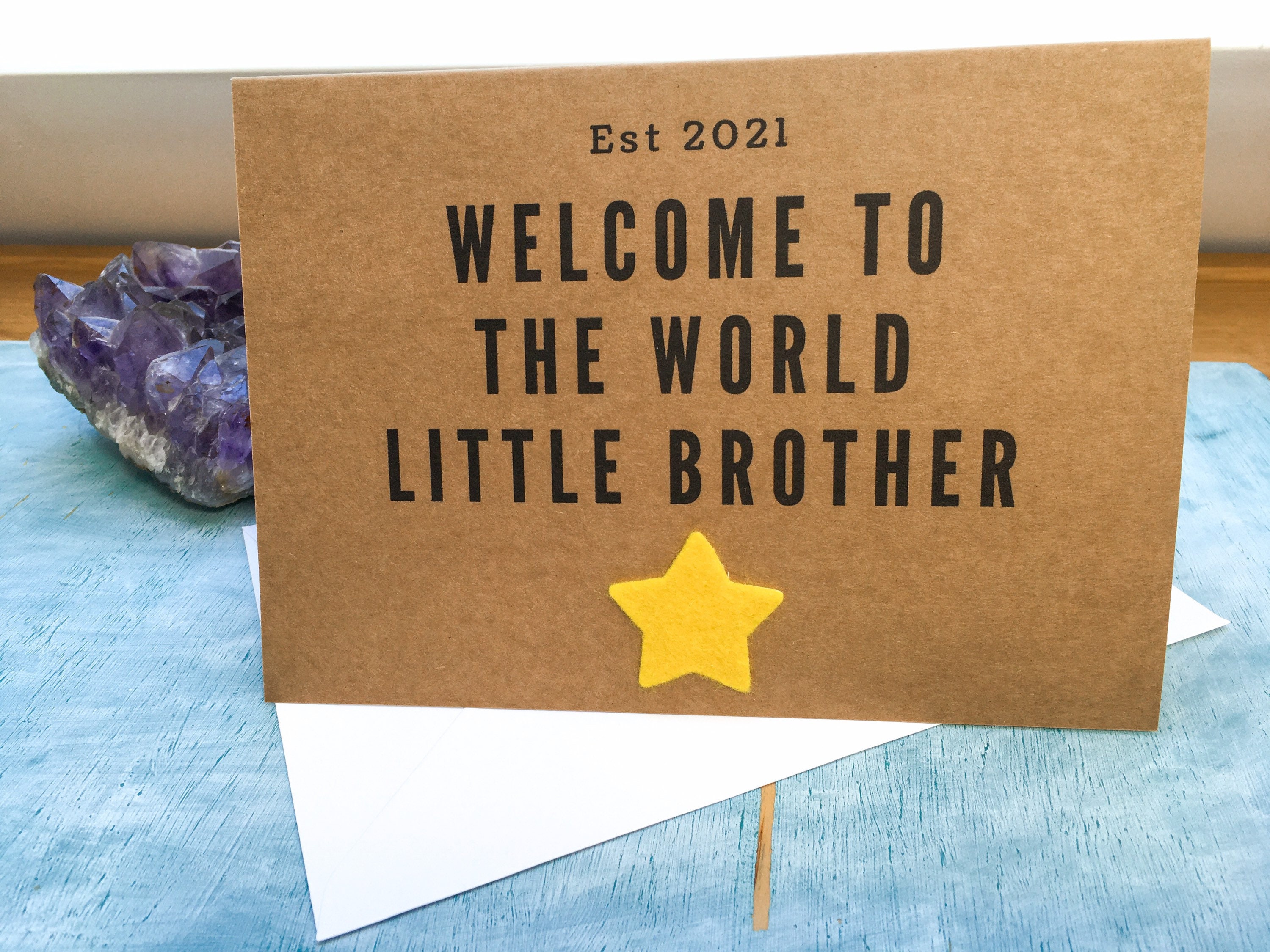 New Baby Boy Congratulations Card Welcome to the World Little - Etsy