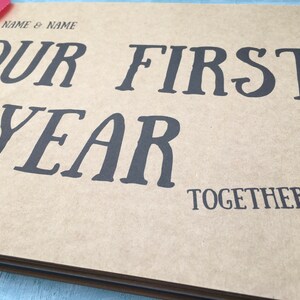 Our First Year Together Scrapbook Album, One Year Anniversary Gifts for ...