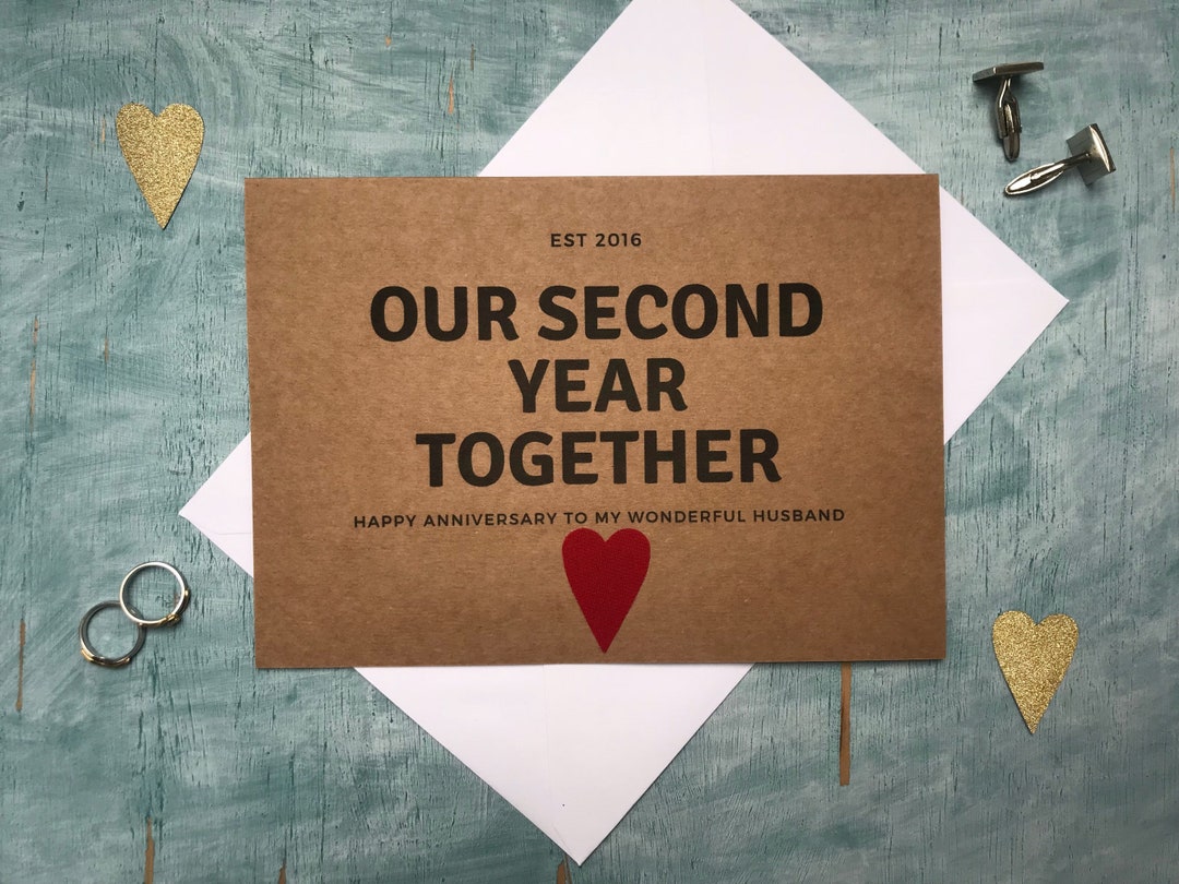 2nd Anniversary Card Cotton Anniversary Card Our Second Year - Etsy