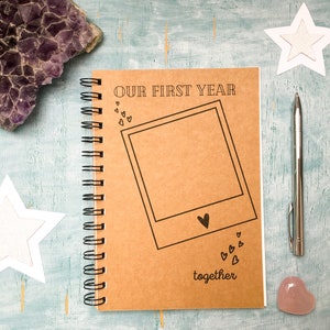 Our First Year Together Journal, One Year Anniversary Gift for ...