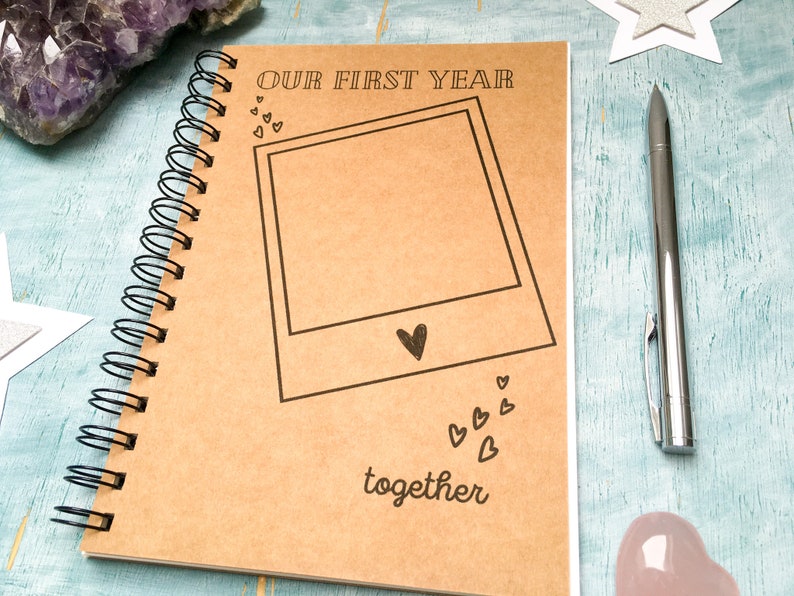 Our First Year Together Journal, One Year Anniversary Gift for ...