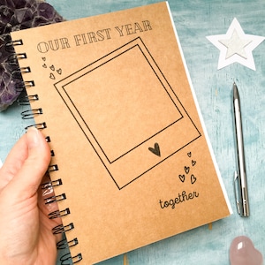 Our First Year Together Journal, One Year Anniversary Gift for ...