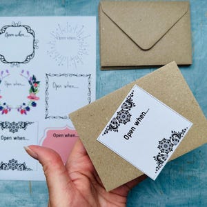 Open When Letters Kit With Mini Envelopes & Labels, Long Distance ...