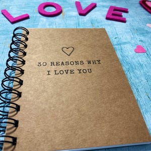 30 Reasons Why I Love You Mini Book of Love Notes, Long Distance First ...