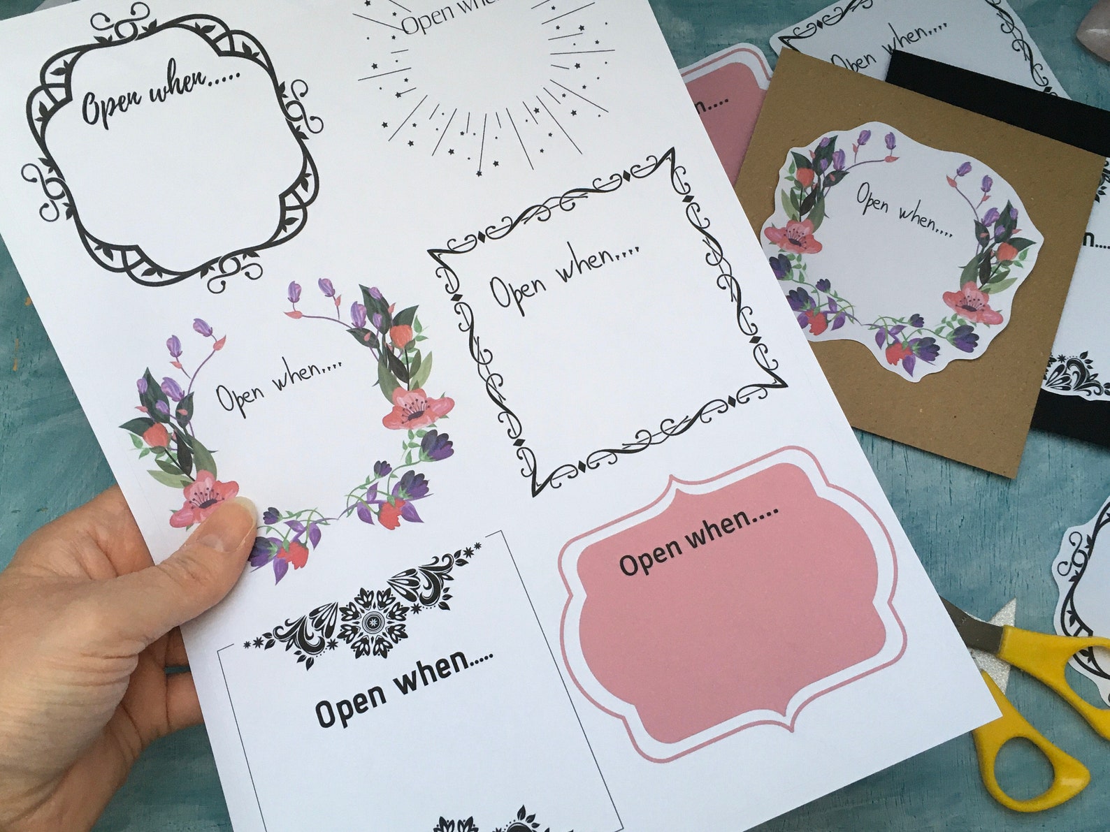 Printable Open When Stickers Digital Printable Pdf Download | Etsy