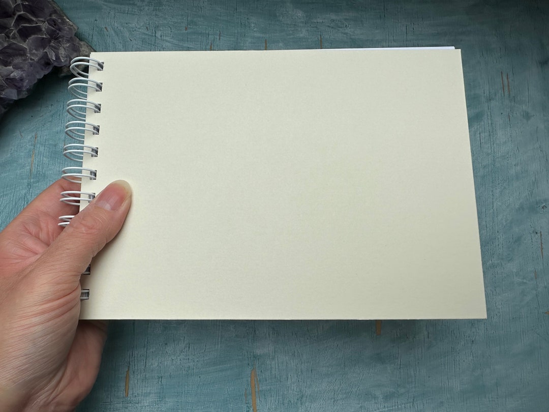 Blank A5 Scrapbook With White Pages for Decorating 5 X 8 Inches Mount ...