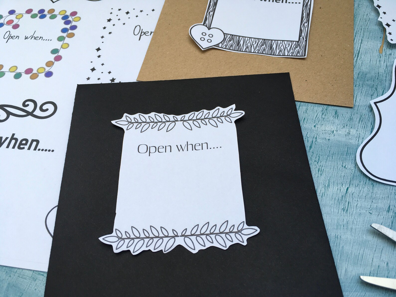 Printable Open When Stickers, Digital Printable Pdf Download Open When ...