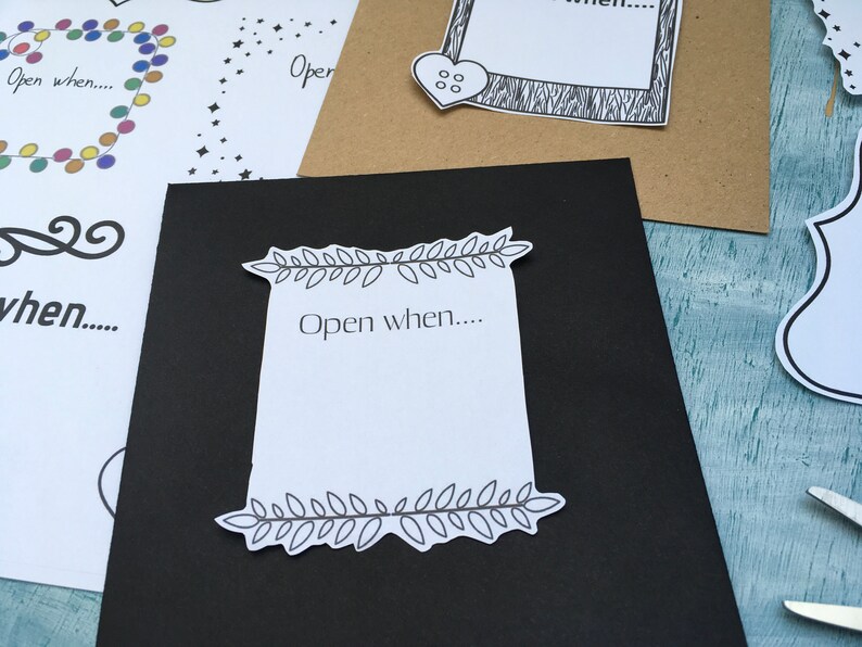 Printable Open When Stickers, Digital Printable Pdf Download Open When ...