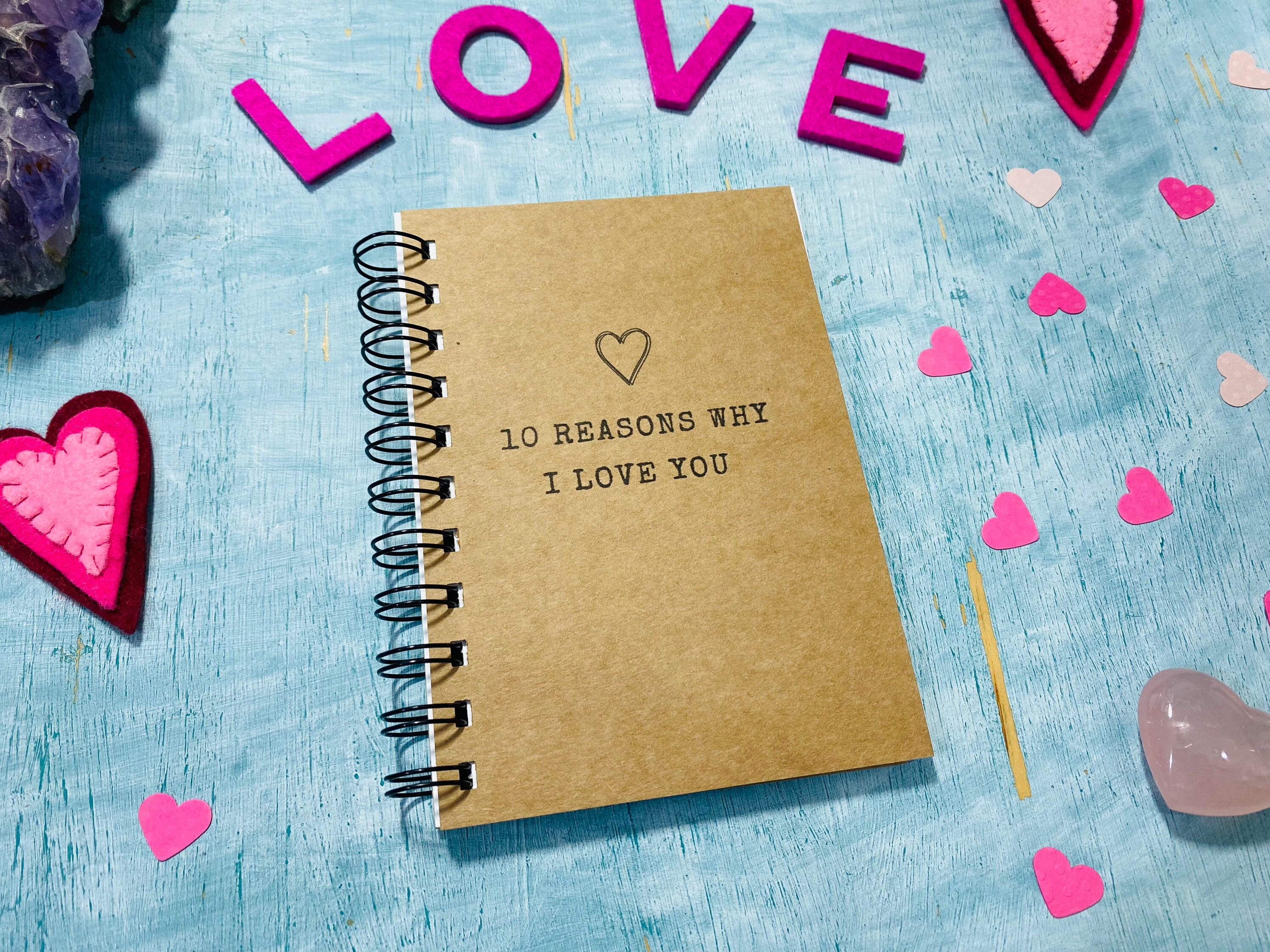 10 Reasons Why I Love You Mini Book, First Anniversary Gift Idea, Love ...