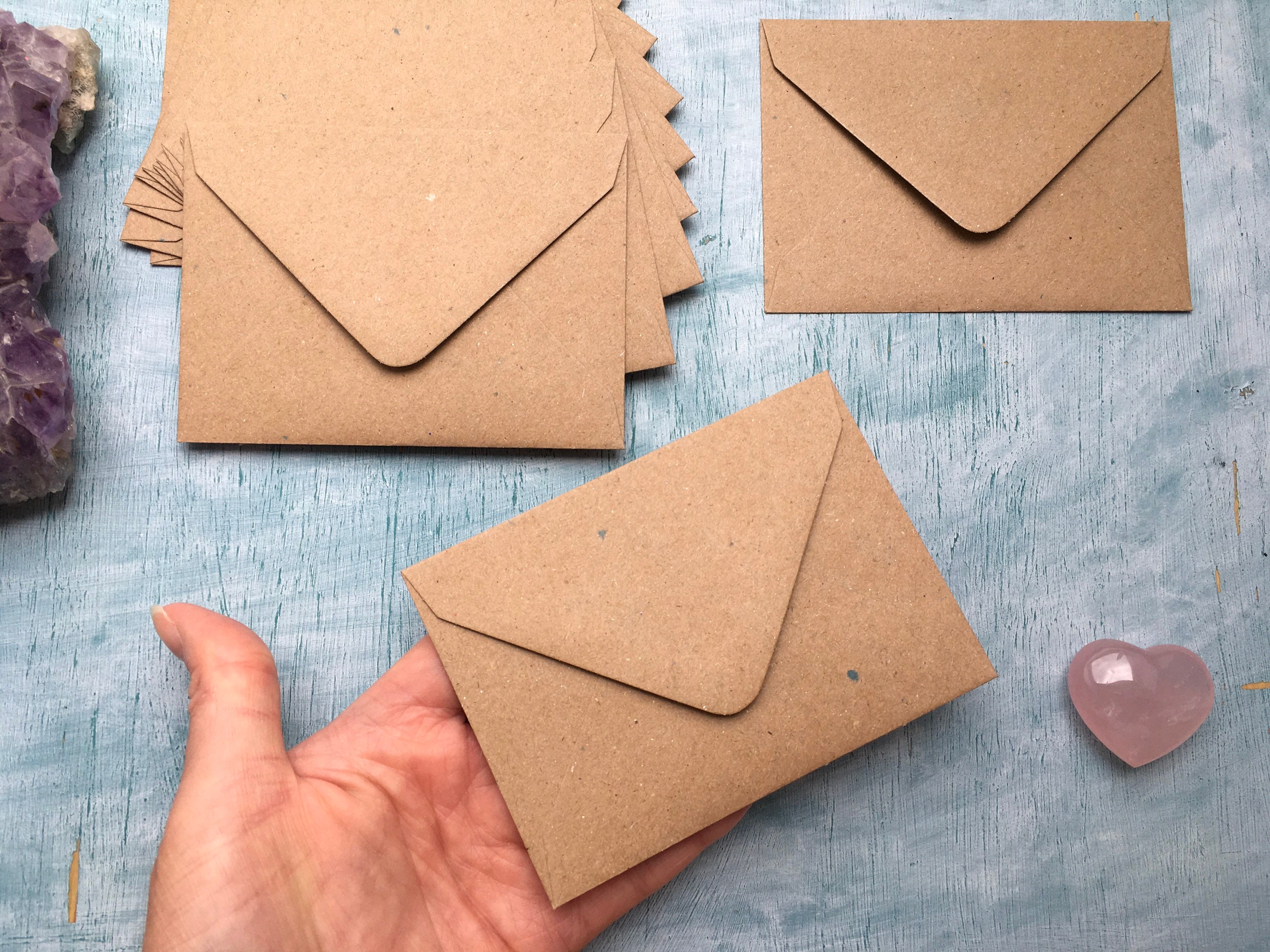 Mini Envelopes Small Kraft Brown Envelopes C7 Kraft Brown - Etsy