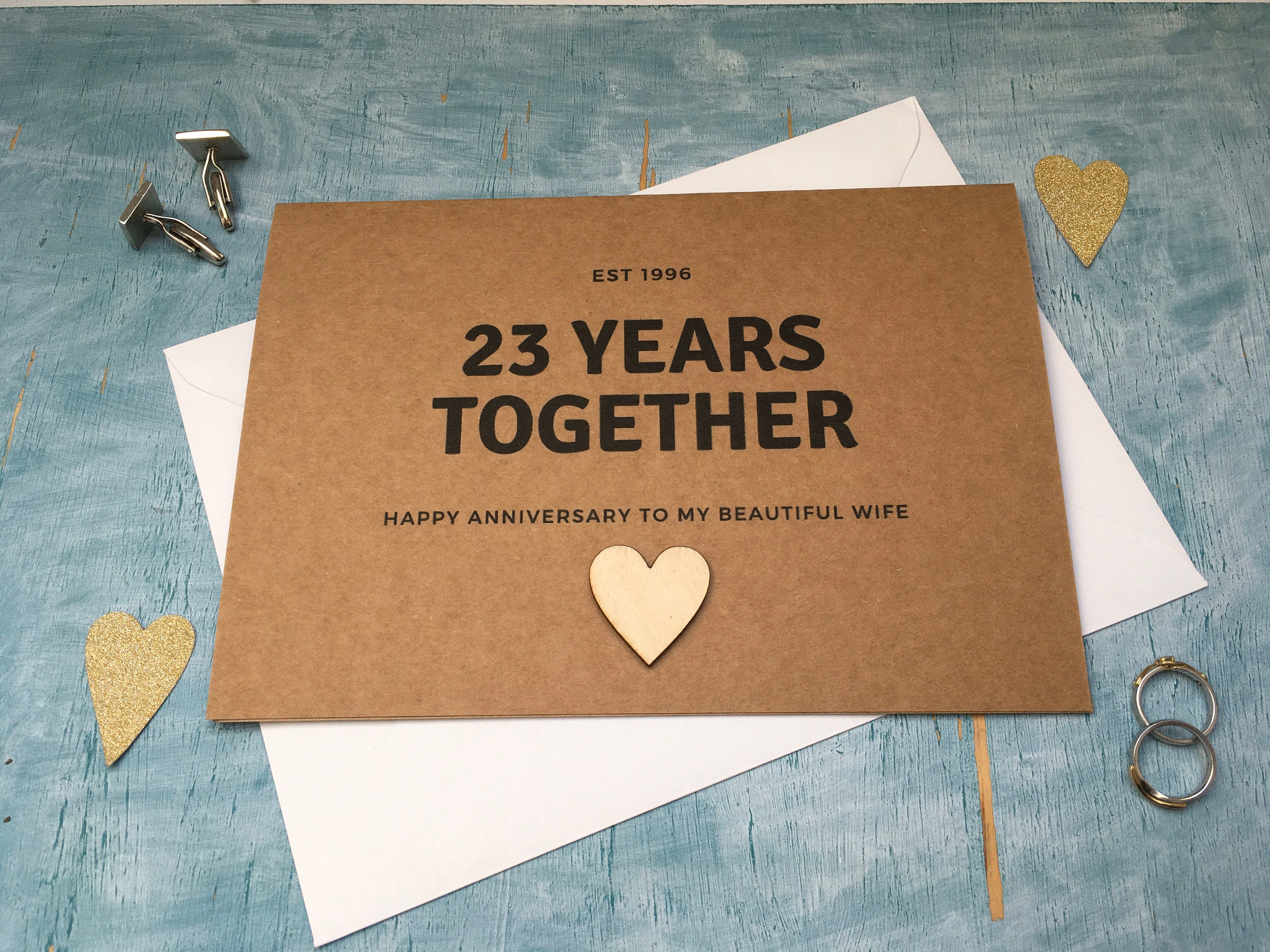 Personalised Custom 23rd Anniversary Card 23 Years Together | Etsy UK