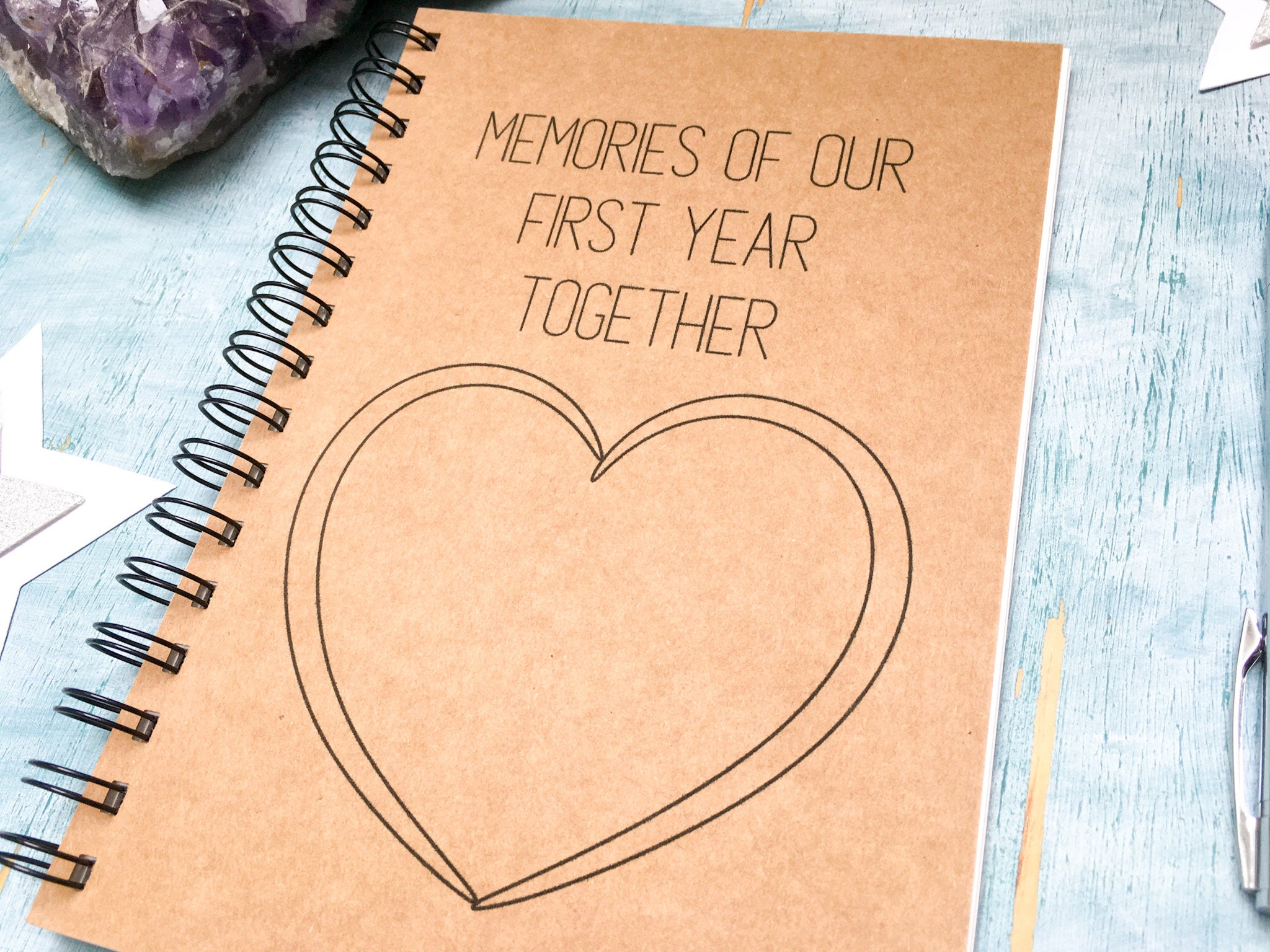 Memories of Our First Year Together Scrapbook Journal One | Etsy