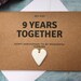 9th Anniversary Card for Husband, 9 Years Together Est 2014, Card for ...