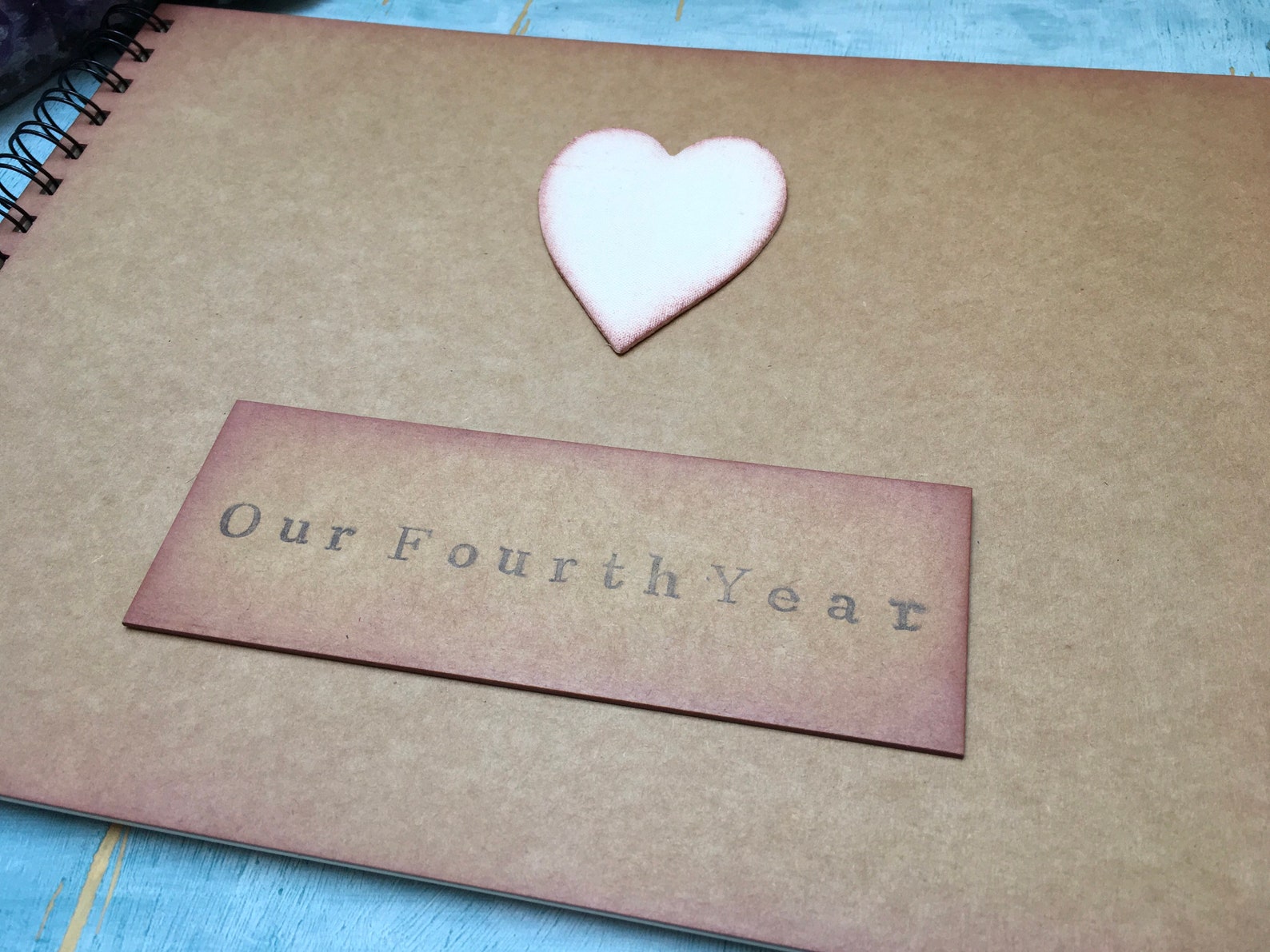 Our Fourth Year Scrapbook Album 4th Anniversary Gift for - Etsy UK