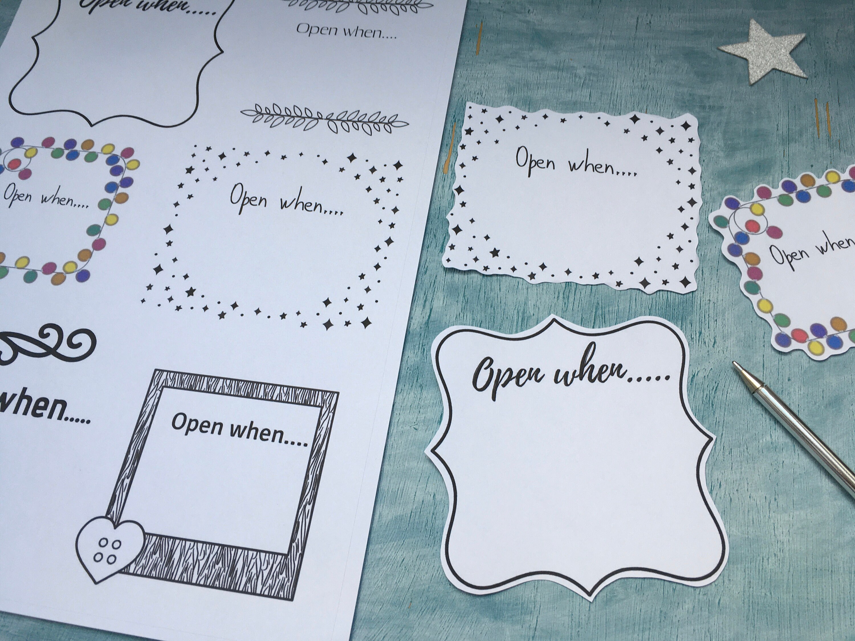 Printable Open When Stickers Digital Printable Pdf Download | Etsy