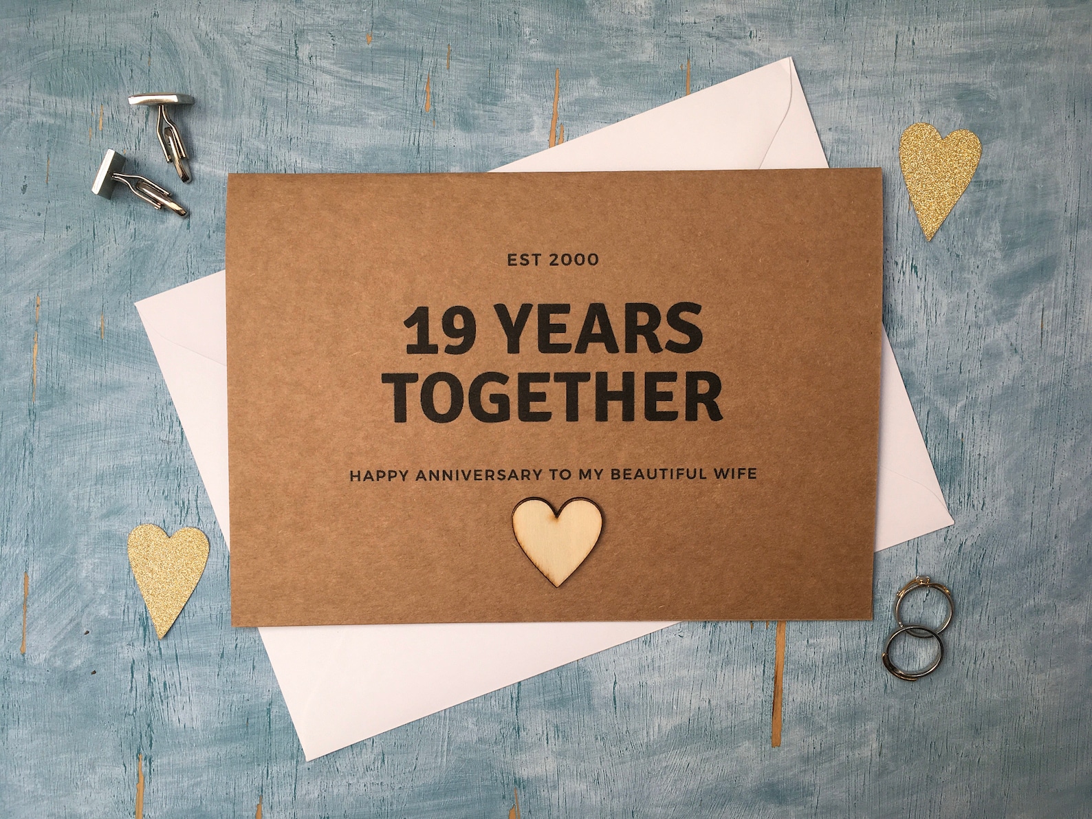 Personalised 19th Anniversary Card 19 Years Together 19th - Etsy UK