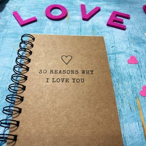 30 Reasons Why I Love You Mini Book of Love Notes, Long Distance First ...