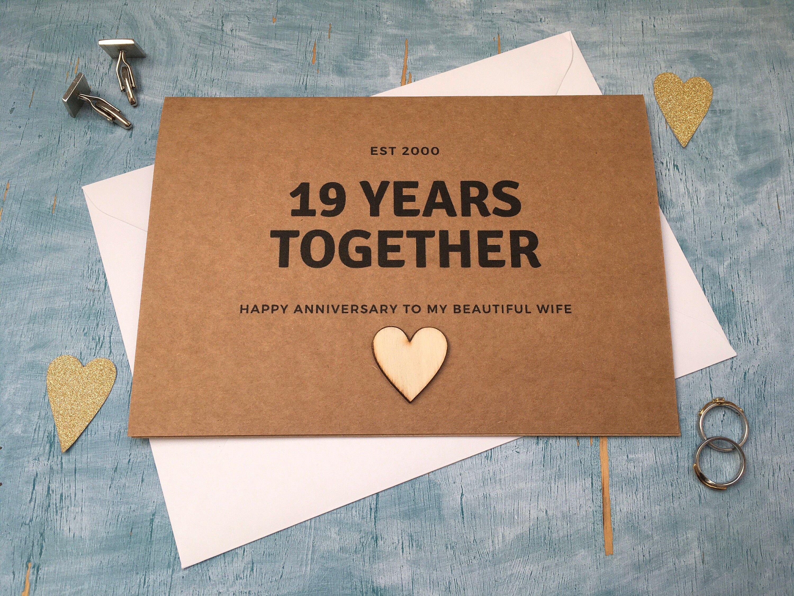 Personalised 19th Anniversary Card 19 Years Together 19th - Etsy UK