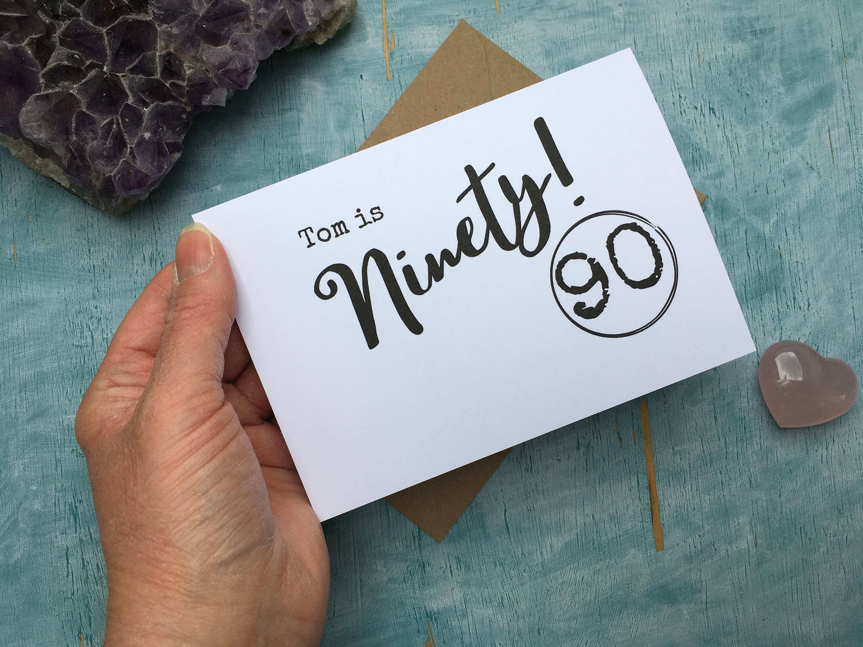 Personalized 90th birthday card custom 90 card 90th birthday | Etsy