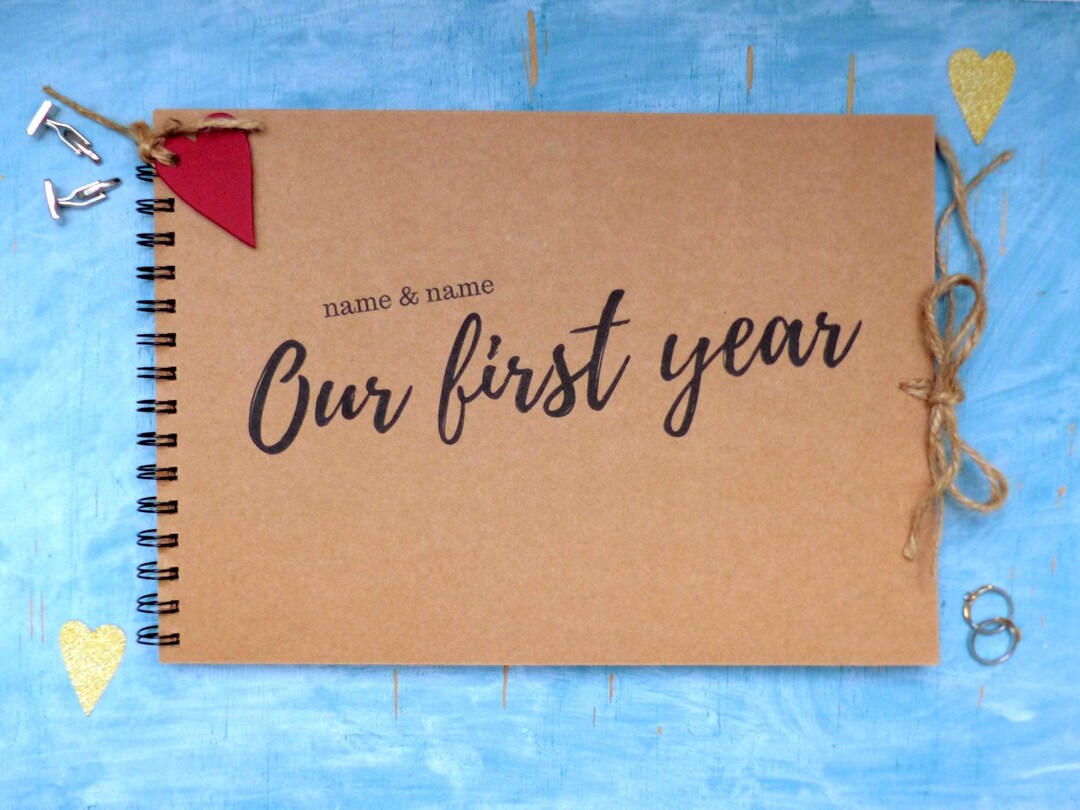 Our First Year Together Scrapbook Photo Journal - One Year Anniversary ...