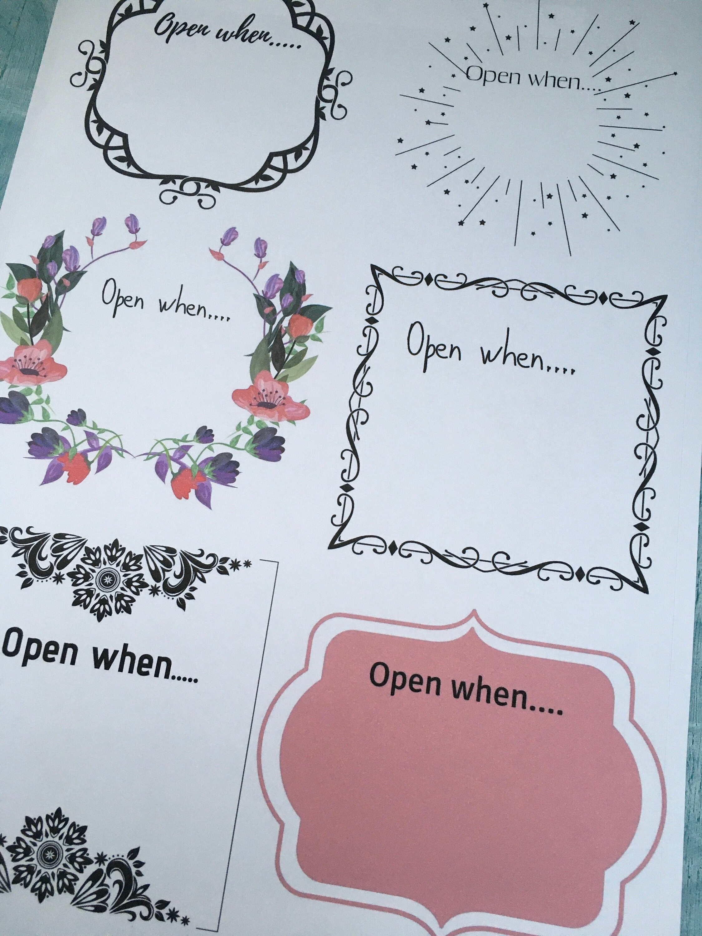 Printable Open When Stickers Digital Printable Pdf Download - Etsy