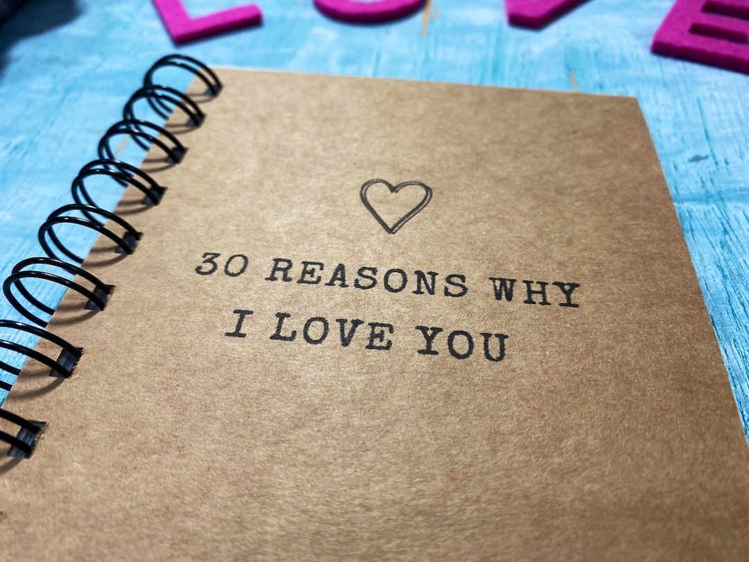 30 Reasons Why I Love You Mini Book of Love Notes, Long Distance First ...