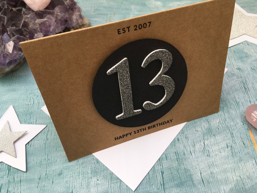13th Birthday Card for a Boy Teenager, Thirteen Card for Son or Nephew ...