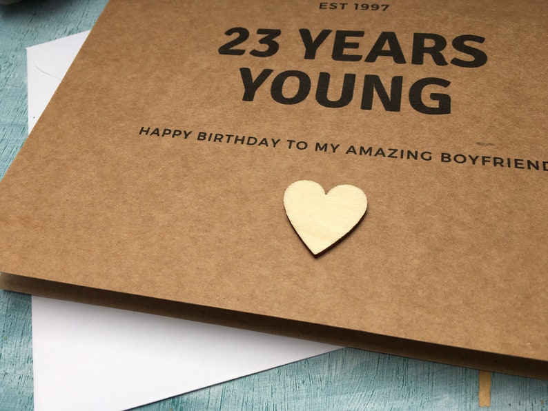 Custom 23rd birthday card 23 years young birthday adult | Etsy