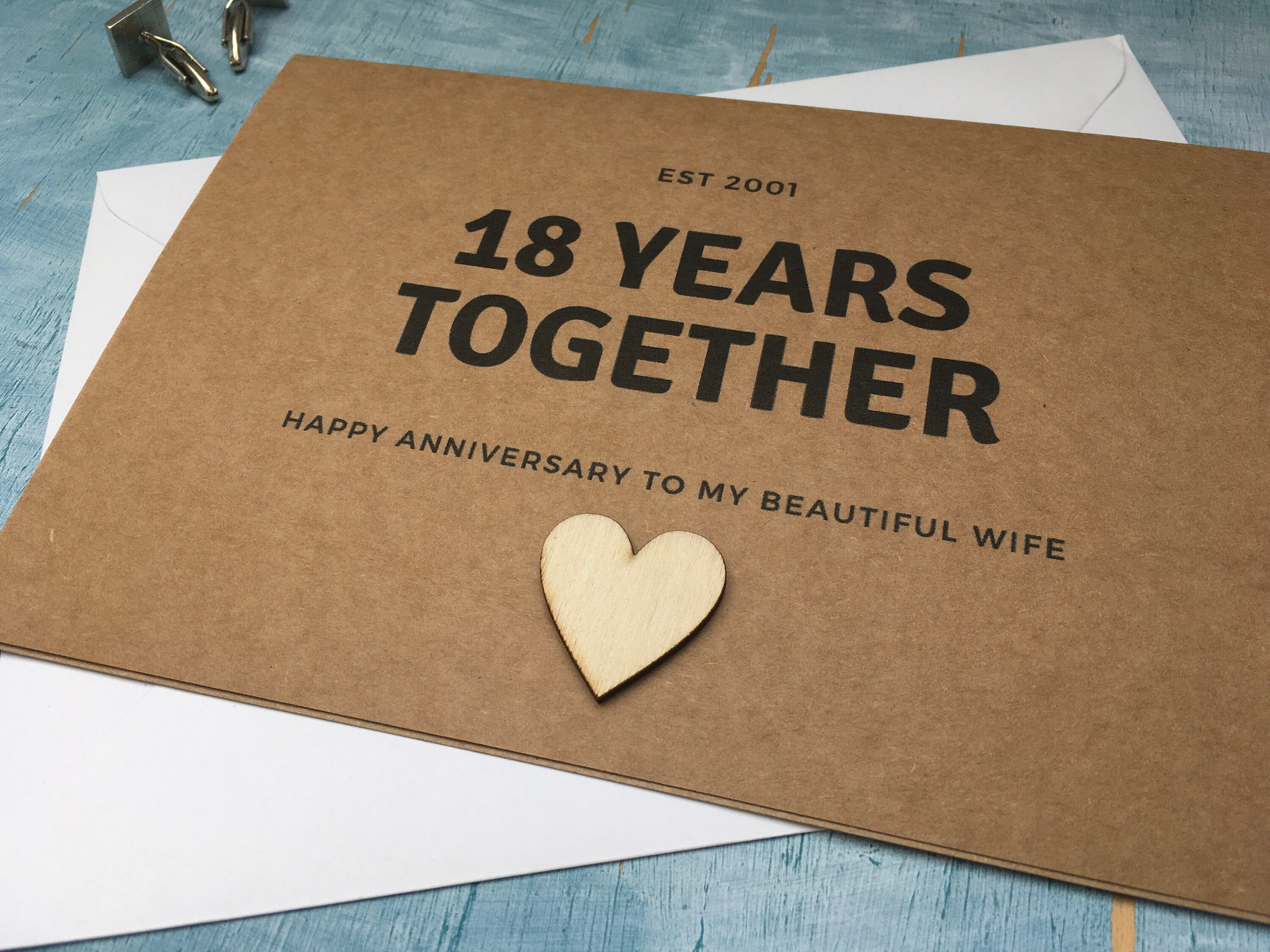 Personalised Custom 18th Anniversary Card 18 Years Together - Etsy UK