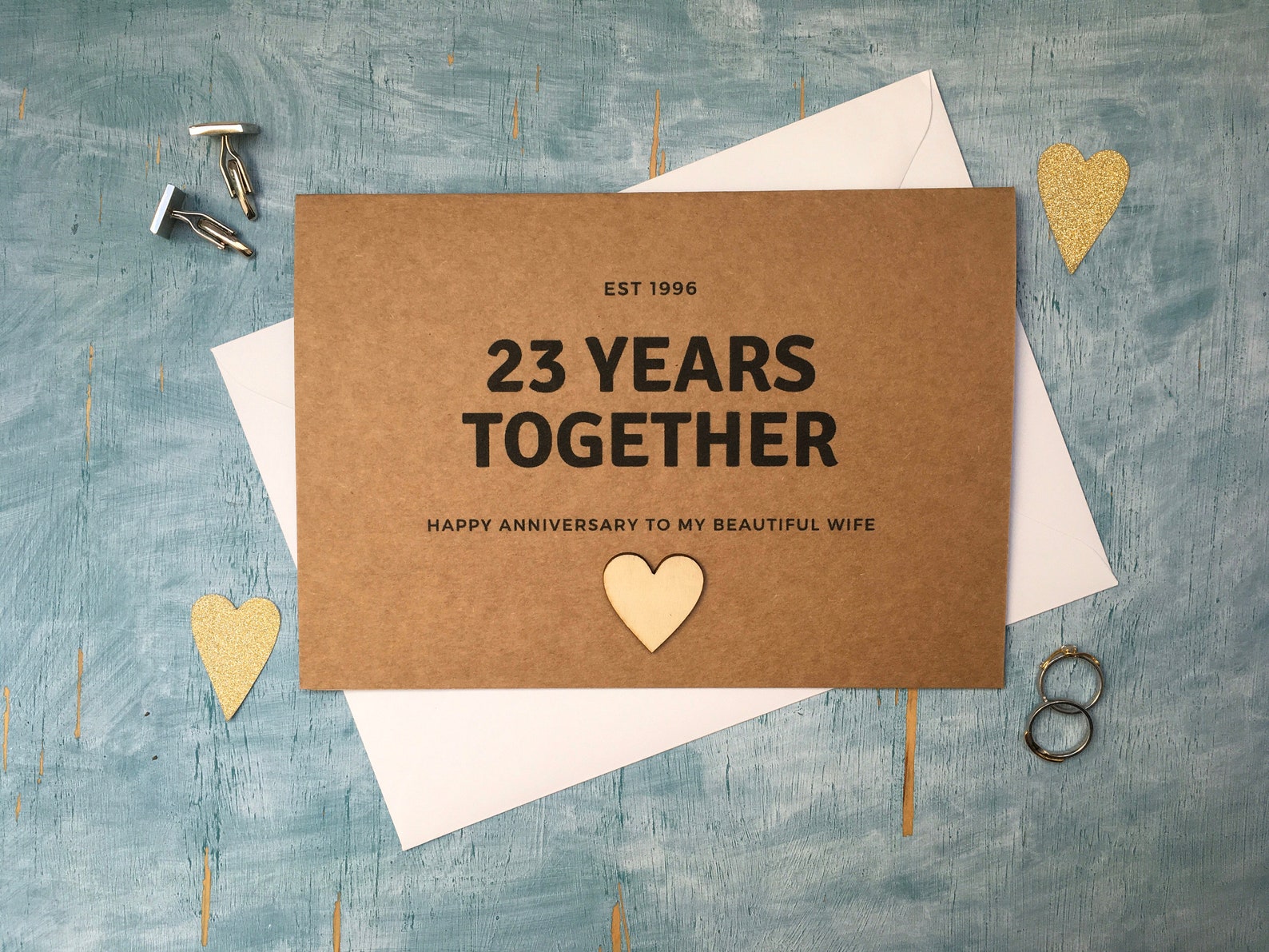 Personalised Custom 23rd Anniversary Card 23 Years Together - Etsy