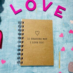 10 Reasons Why I Love You Mini Book, First Anniversary Gift Idea, Love ...