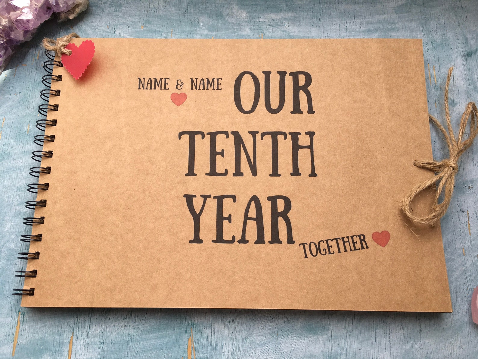 Our Tenth Year Together Scrapbook Album Tenth Year Wedding - Etsy UK