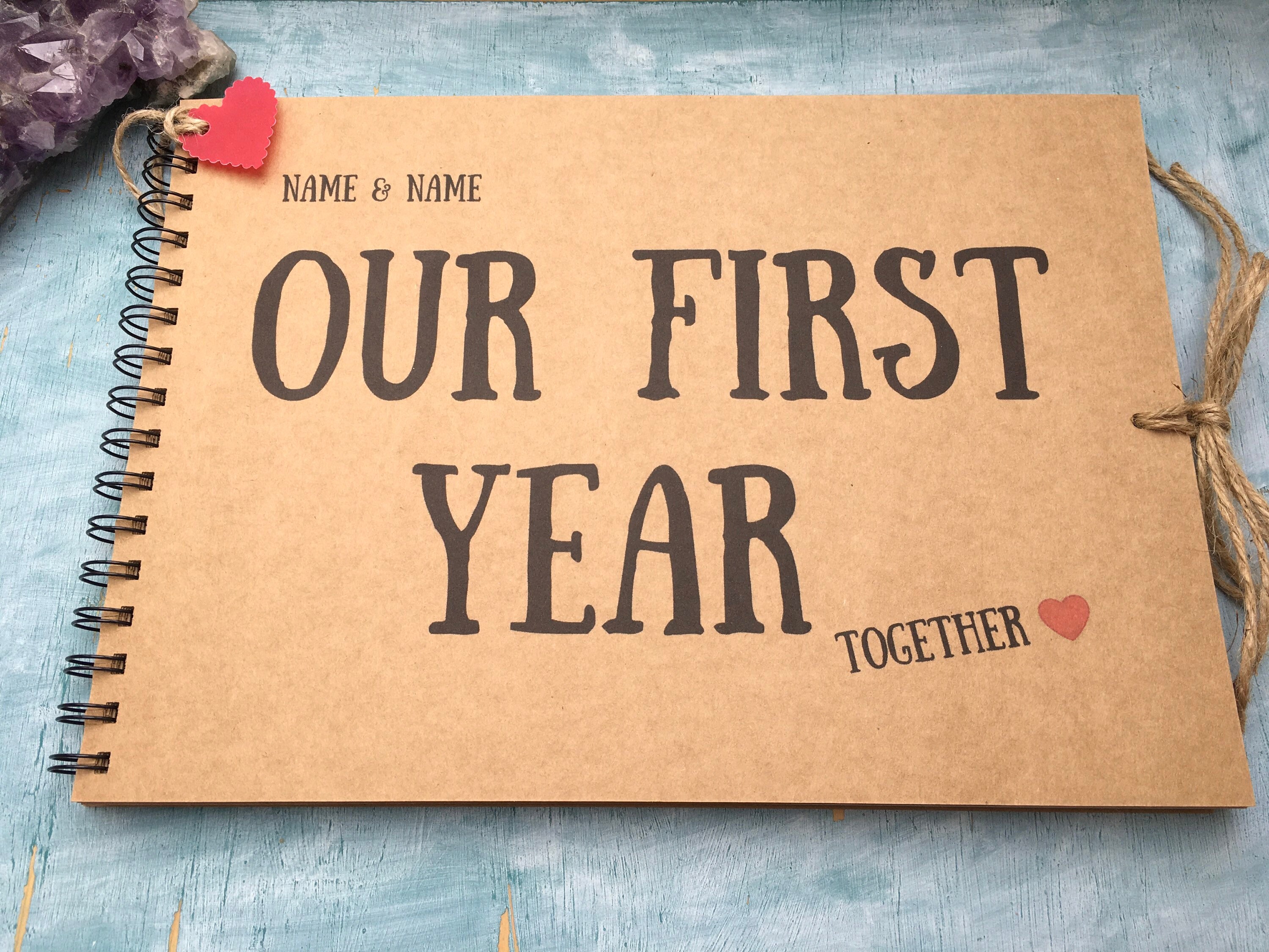 Our First Year Together Scrapbook Album One Year Anniversary - Etsy