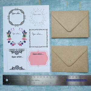 Open When Letters Kit With Mini Envelopes & Labels, Long Distance ...