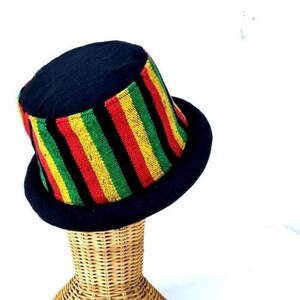 Bucket Hat Boho Rasta Hat Hemp Hat Hippie Reggae Bucket Hat Unisex Cap ...