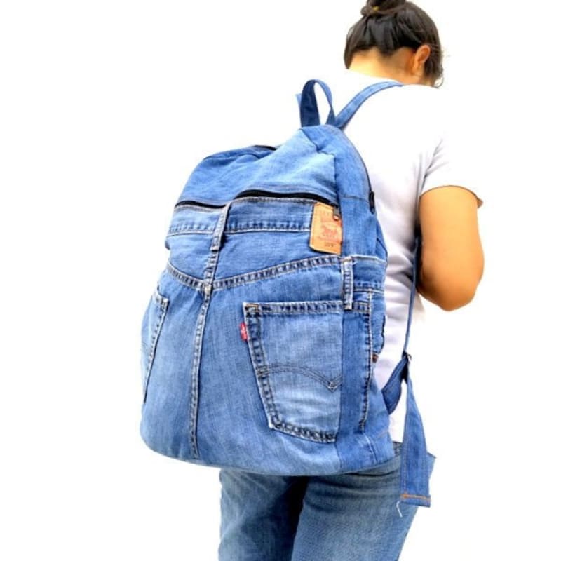 Denim Backpack - Etsy