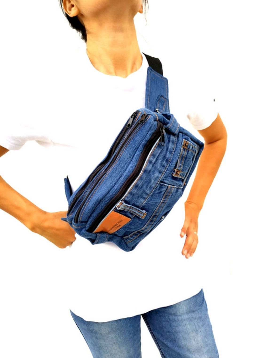Denim Hip Bag, Jeans Bum Bag, Fanny Pack, Denim Waist Bag, Denim Jean ...