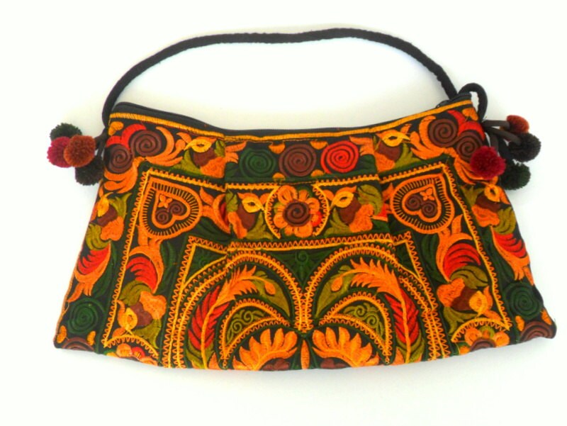 Ethnic Embroidery Bag Crossbody Shoulder Bag Bohemian Flower | Etsy