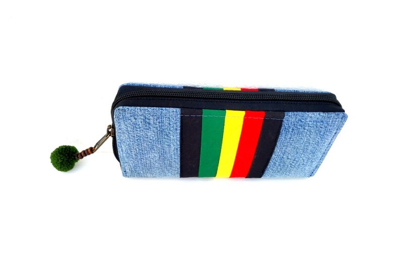 Rasta Wallet, Denim Wallet, Boho Wallet, Bohemian Wallet, Rasta Bag ...