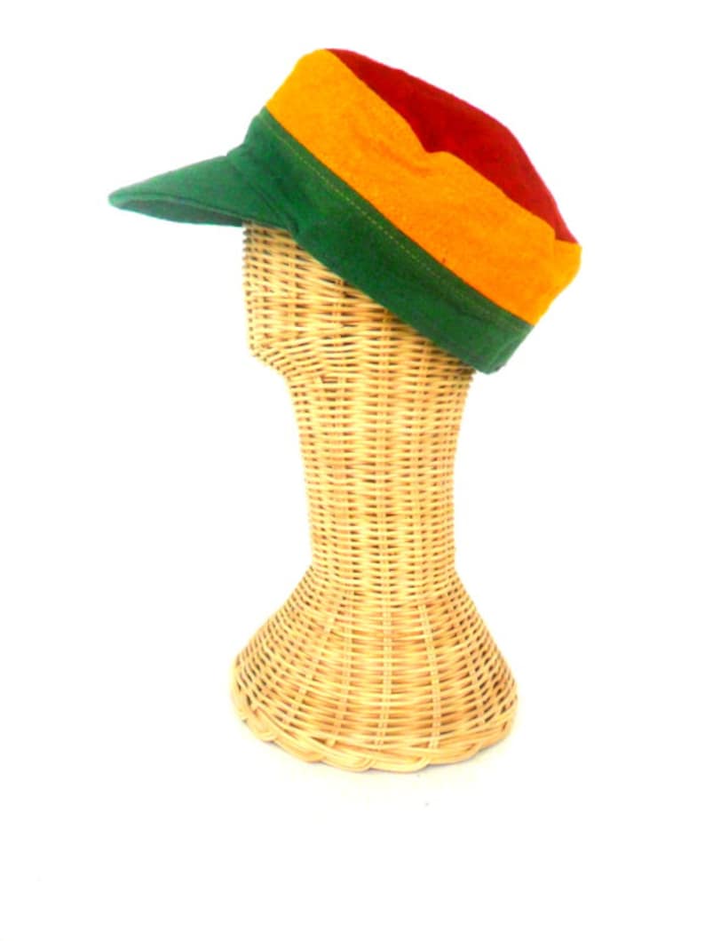 Rasta Cap Reggae Cap Army Cap Cadet Military Hat Reggae | Etsy