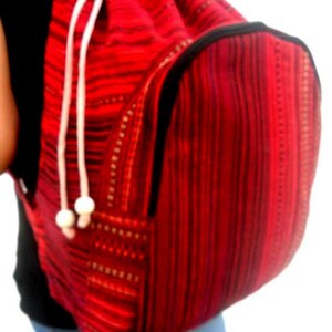 Hipster Backpack Bohemian Backpack School Backpack Shoulder Bag Red ...