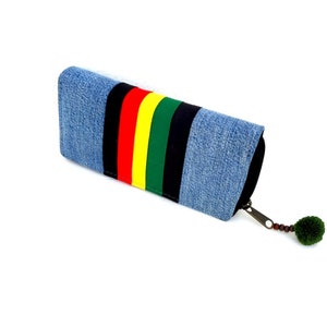 Rasta Wallet, Denim Wallet, Boho Wallet, Bohemian Wallet, Rasta Bag ...