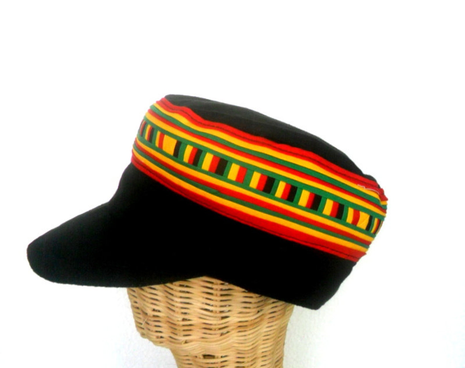 Rasta Cap Reggae Cap Army Cap Cadet Military Hat Reggae - Etsy