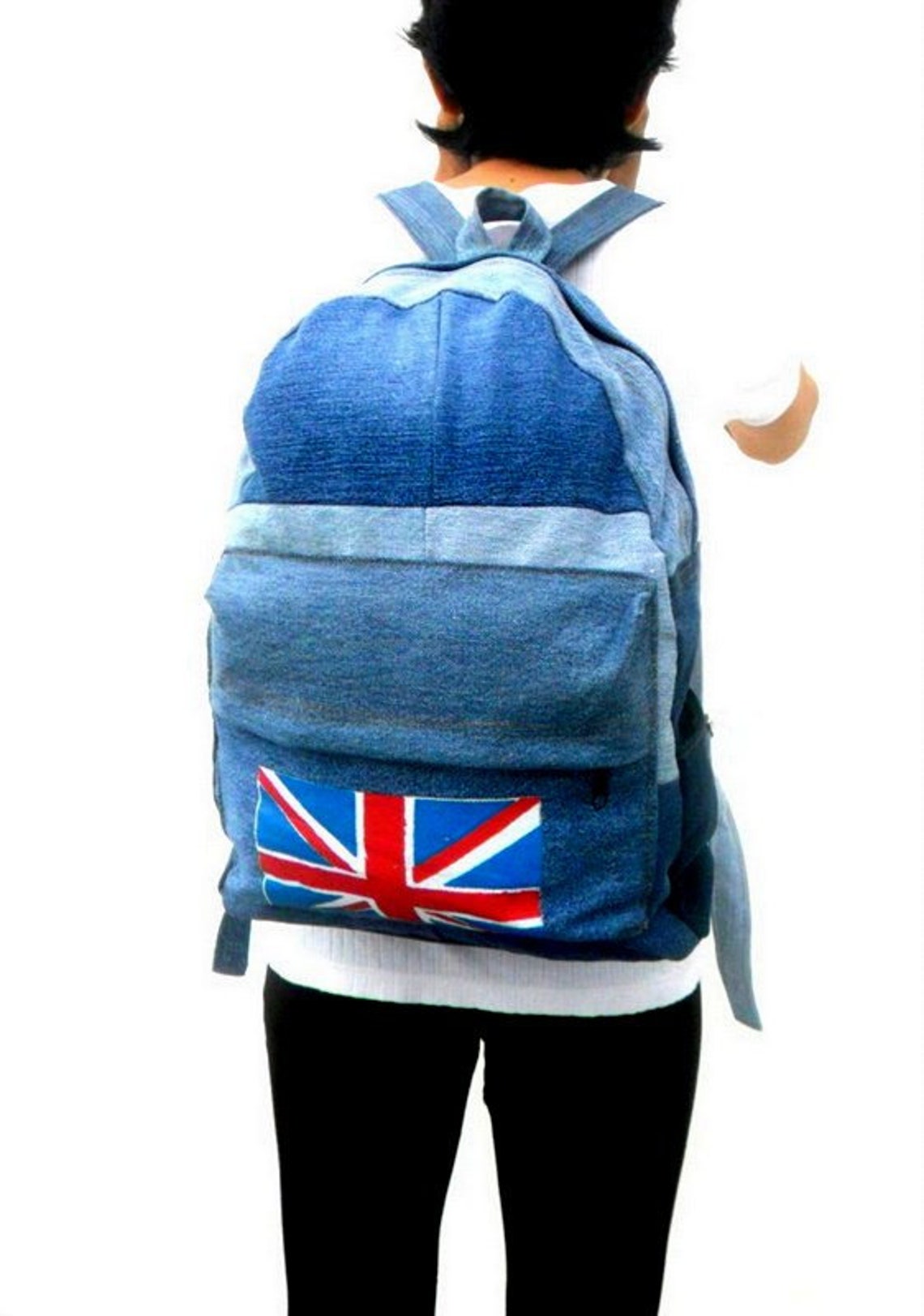 Jeans Backpack Denim Bag Reclaimed Jean Bag Rucksack Bag | Etsy