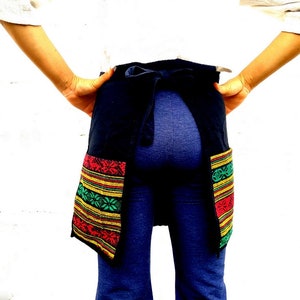 Linen Apron, Half Apron, Cafe Apron, Linen, Vendor Apron, Rasta Bag ...