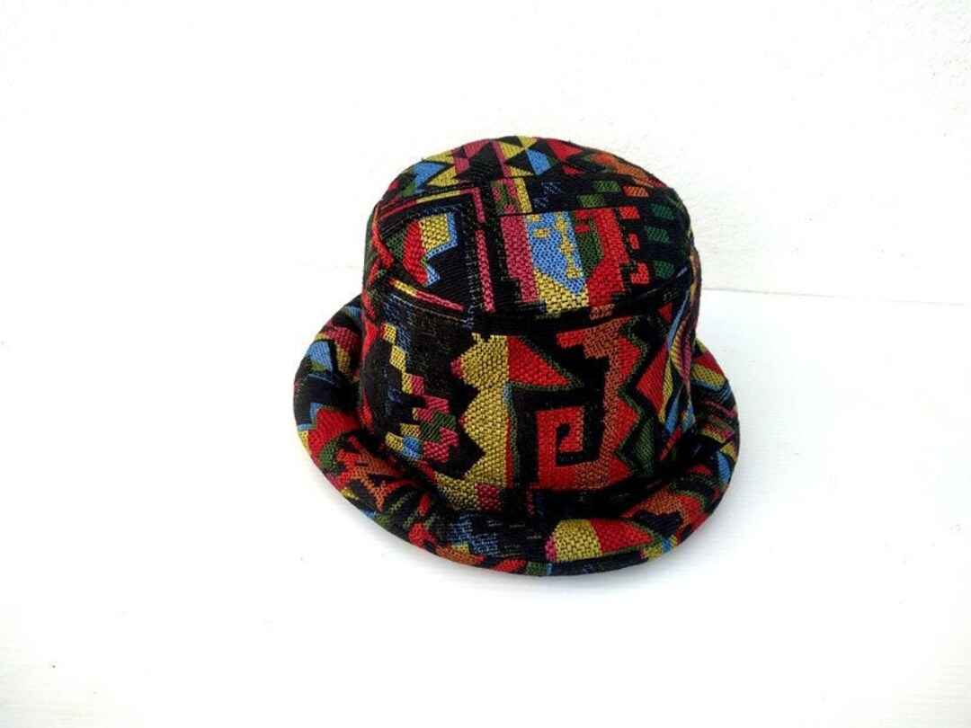 Festival Rolled Brim Hat, Gypsy Hat, African Clothing, Boho Hat, Ethnic ...