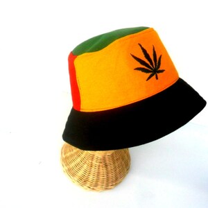 Bucket Hat Boho Rasta Hat Hemp Hat Hippie Reggae Bucket Hat Unisex Cap ...