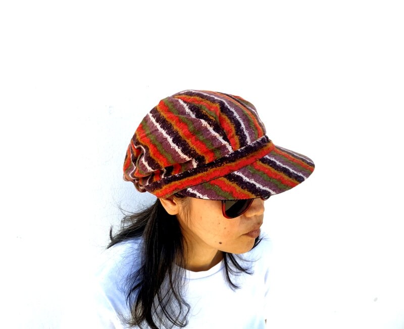 Rainbow Cap, Gatsby Cap, Newsboy Cap, Hippie Hat, Artist Hat, Rastafari ...
